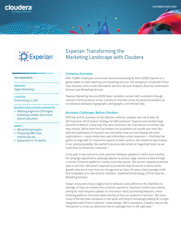 Cloudera Case Study | PDF | Apache Hadoop | Analytics
