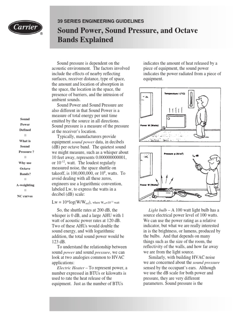 Sound Power, Sound Pressure, and Octave Bands Explained: 39 Series ...