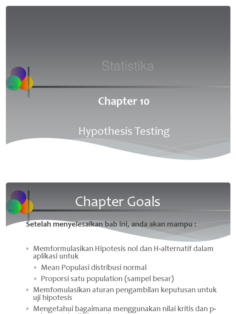 Statistika: Hypothesis Testing | PDF | Statistical Hypothesis Testing ...