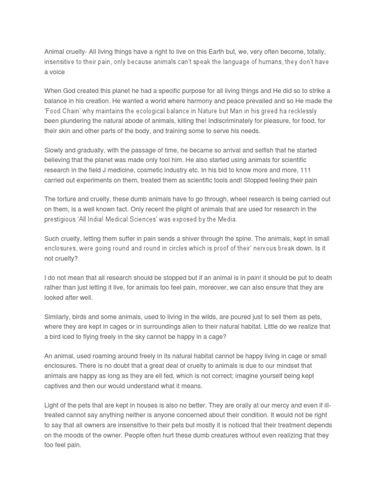 Animal Cruelty | PDF | Animal Rights | Pet