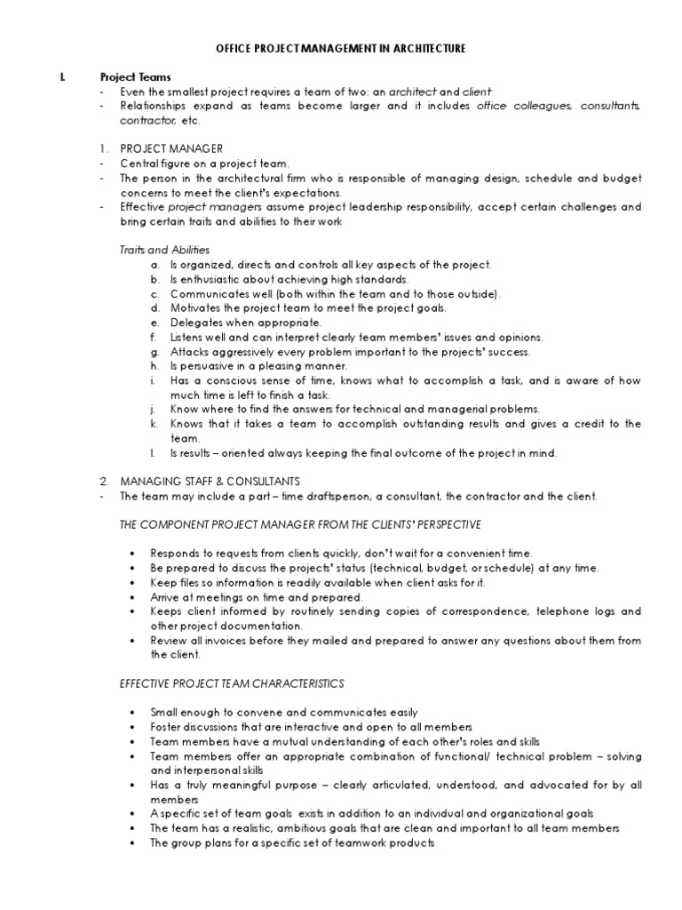 Project Management in Architecture Offices | PDF | Project Management ...