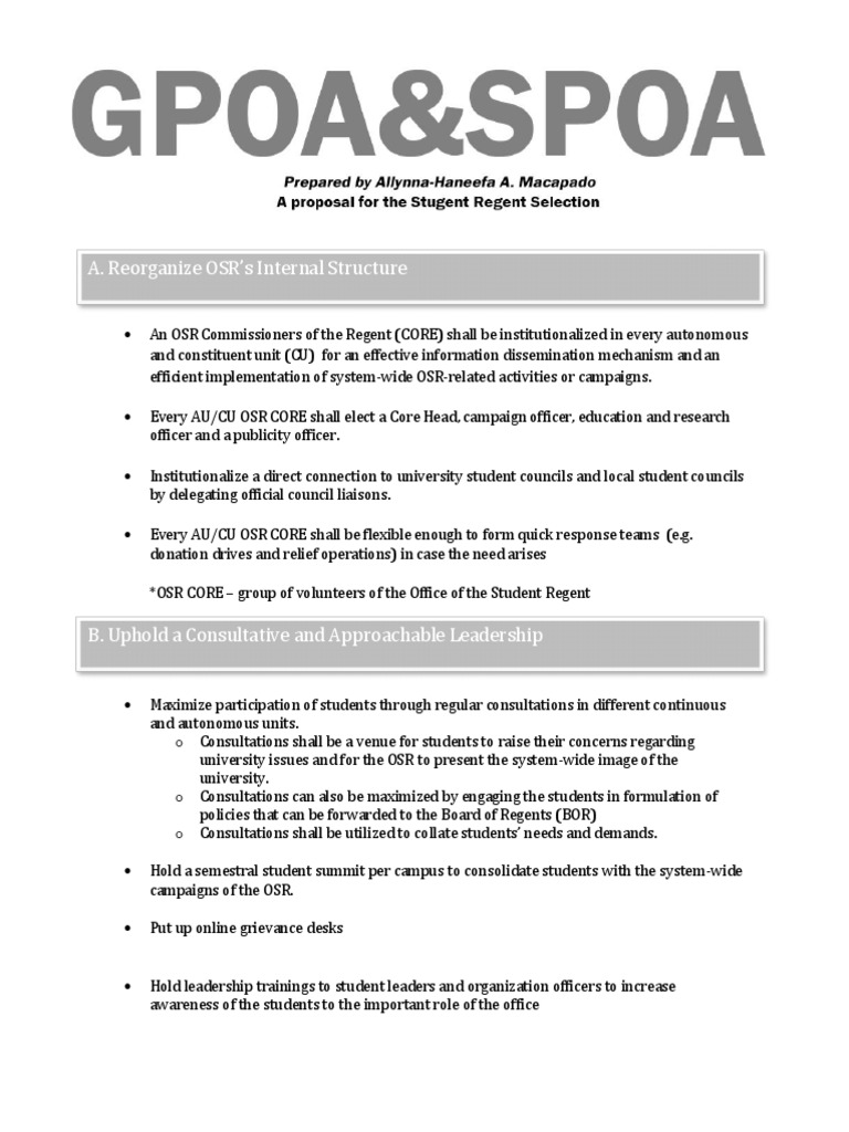 GPOA SPOA - Macapado | Leadership | Government Information