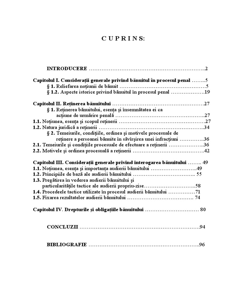 Banuitul Teza Conspecte MD | PDF