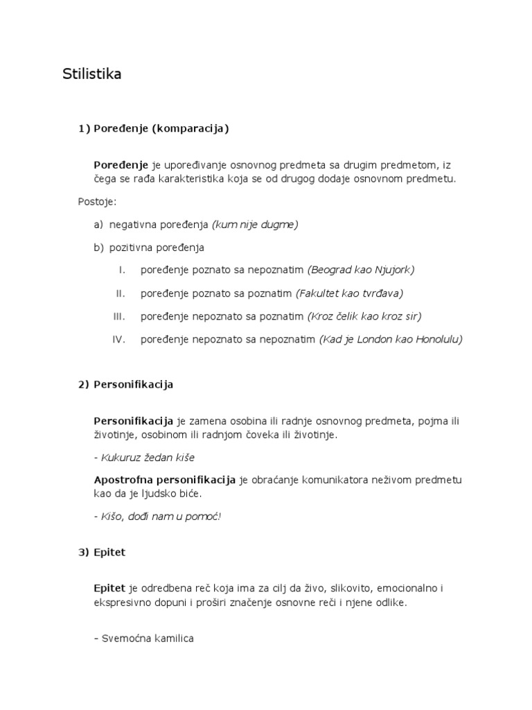 Stilske Figure | PDF