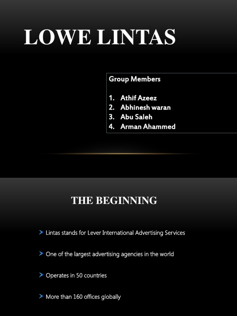 Lowe Lintas | PDF | Brand | Advertising