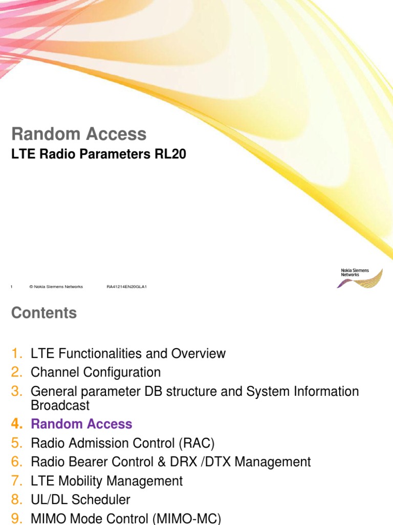 04 Random Access GC | PDF | Sequence | Lte (Telecommunication)