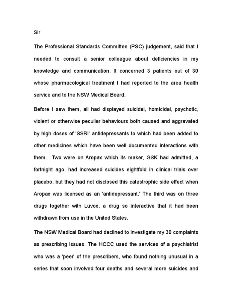 DR Yolande Lucire Letter To Sun Herald (28!02!08) | PDF ...