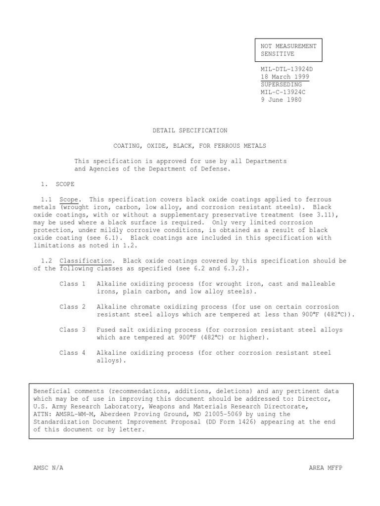 Mil DTL 13924 | PDF | Corrosion | Steel