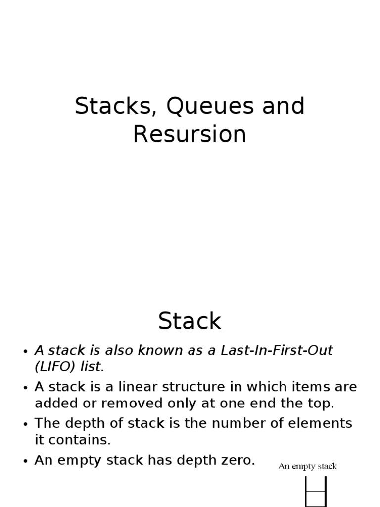 Lec 5 Stacks And Queues Pdf Queue Abstract Data Type Algorithms And Data Structures
