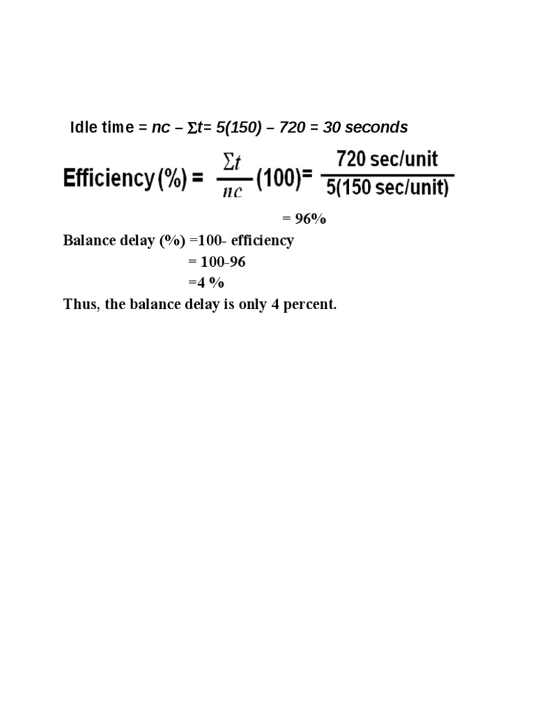 Efficiency and Balance Delay | PDF