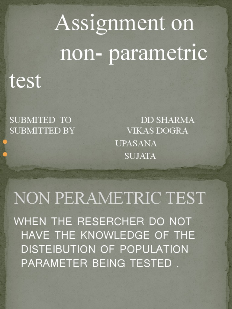 Assignment On Non-Parametric Test | PDF | Probability And Statistics ...