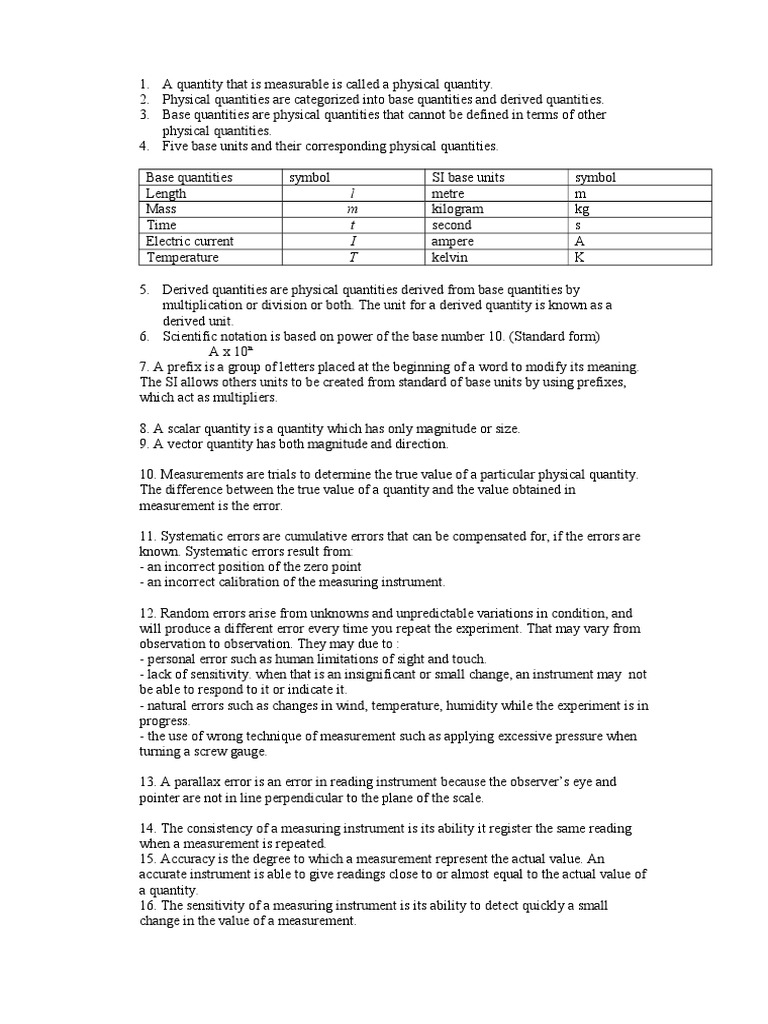 1 | PDF | Quantity | Observational Error