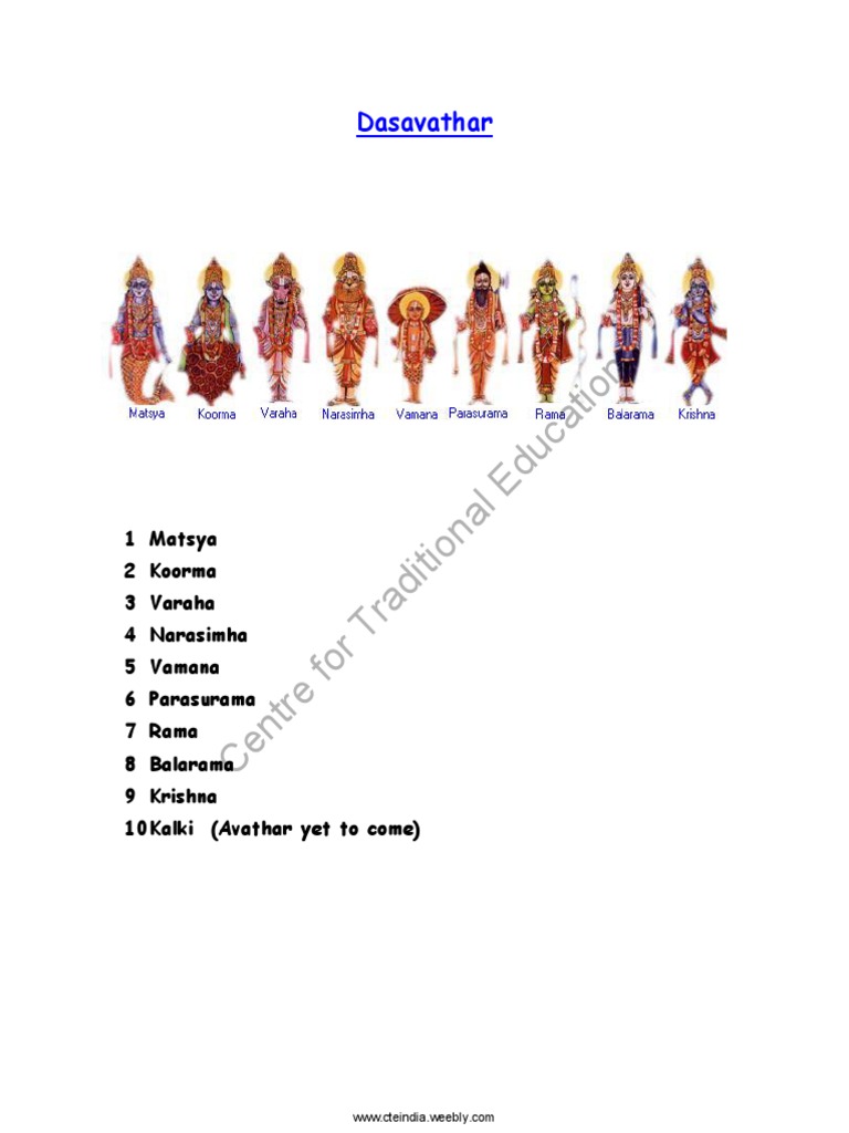 Dasavatharam | PDF | Rama | Sita