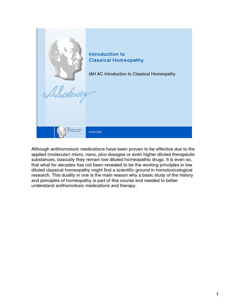 Classical Homeopathy PDF | PDF | Homeopathy | Alternative Medicine