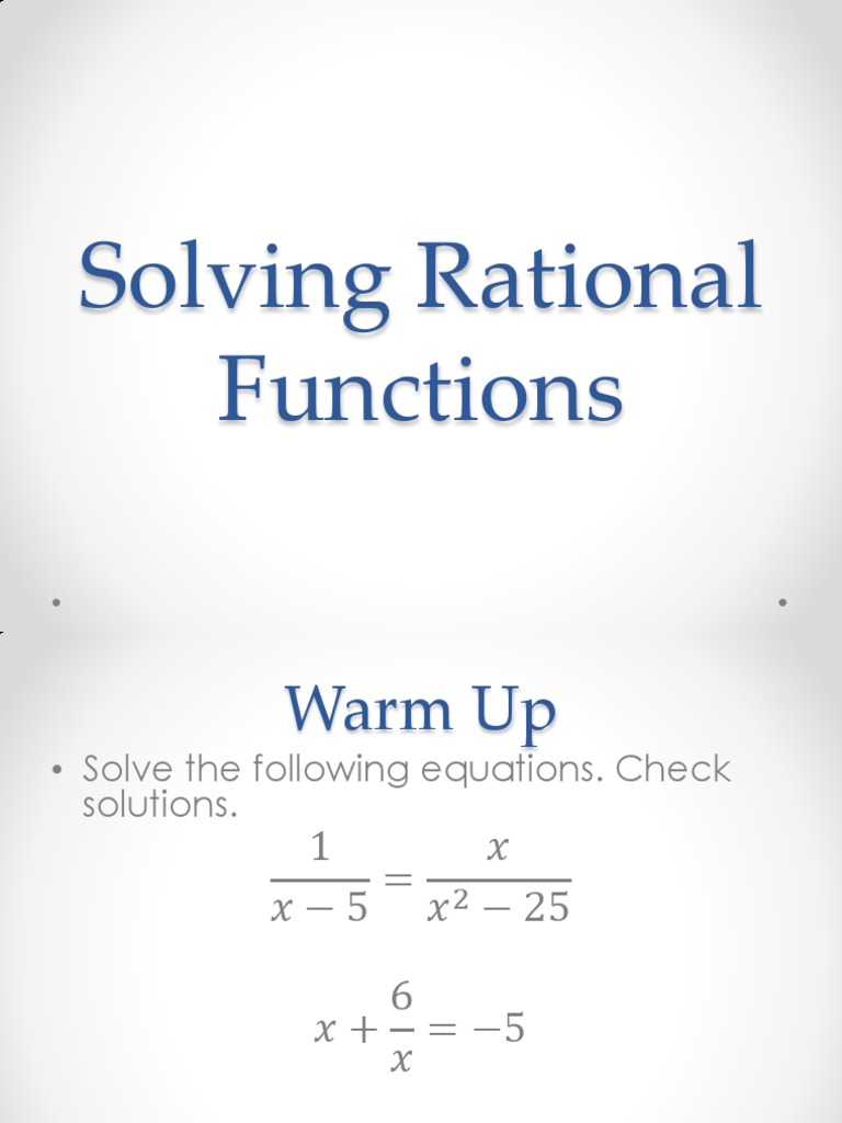 Rational Functions for Students | PDF | Asymptote | Elementary Mathematics