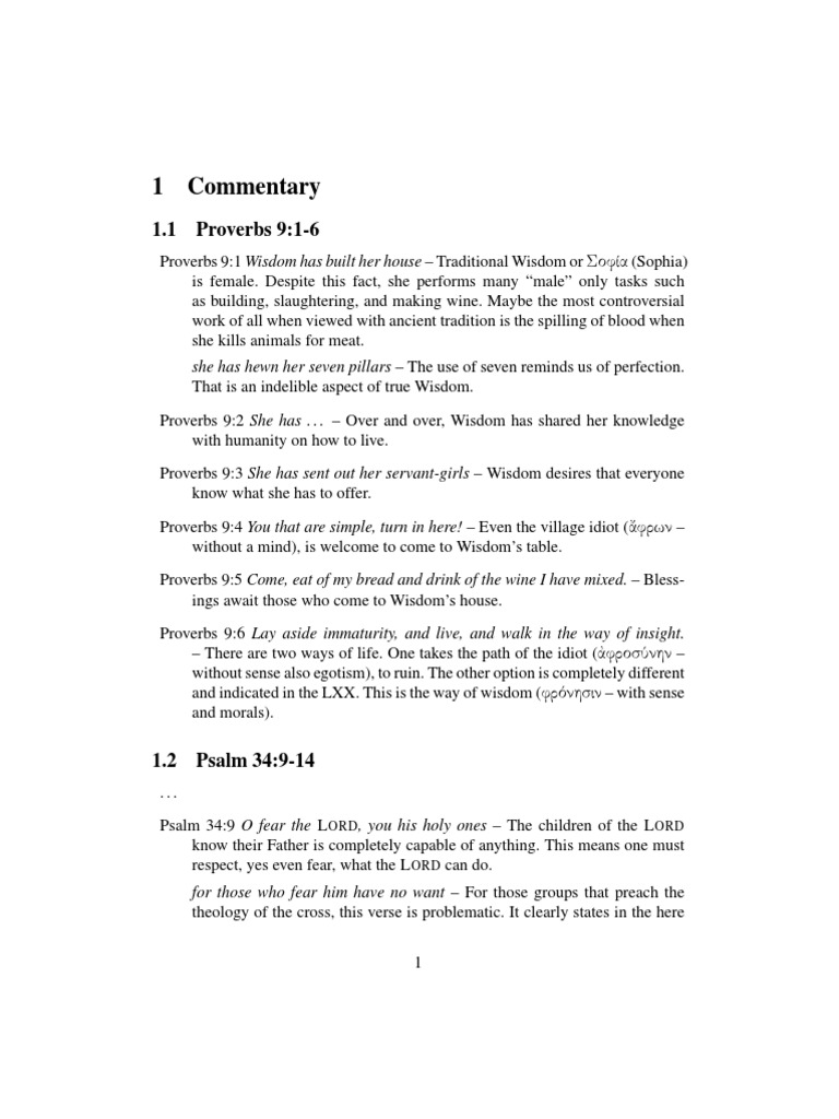 Proverbs 9:1 6 | Wisdom | Gospel Of John