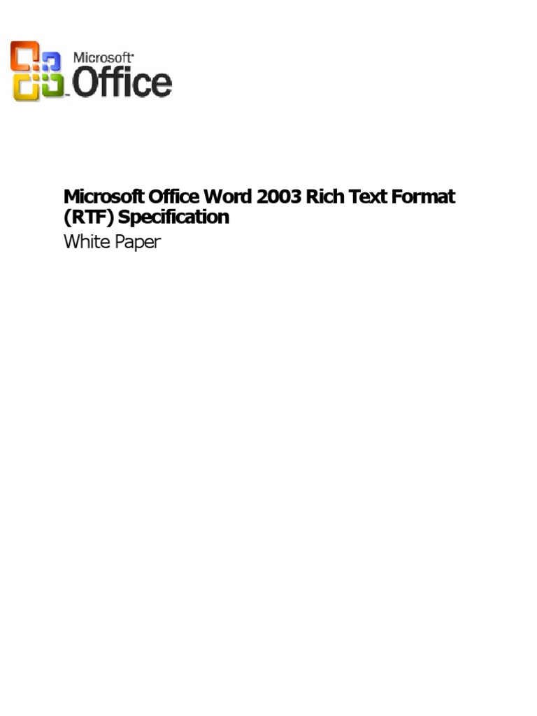 Rich Text Format 1.8 Spec | PDF | Text | Application Software