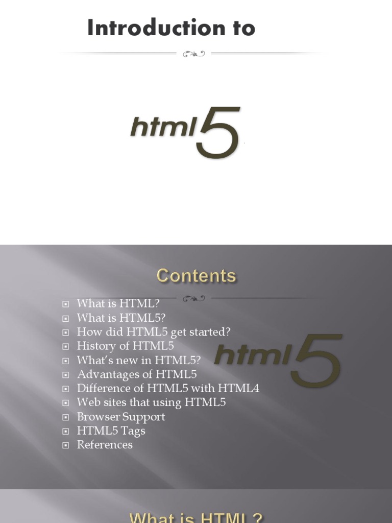 HTML 5 | PDF | Html5 | Html