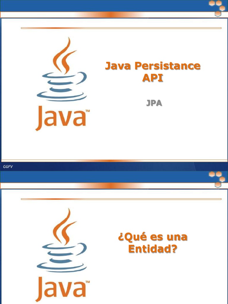 JPA: Entidades y Persistencia en Java | PDF | Plataforma Java | Java (lenguaje de programación)