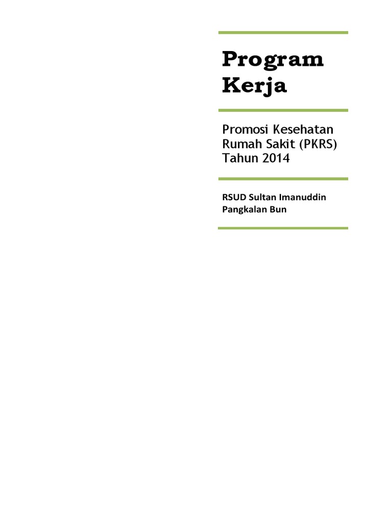 Program Kerja PKRS | PDF