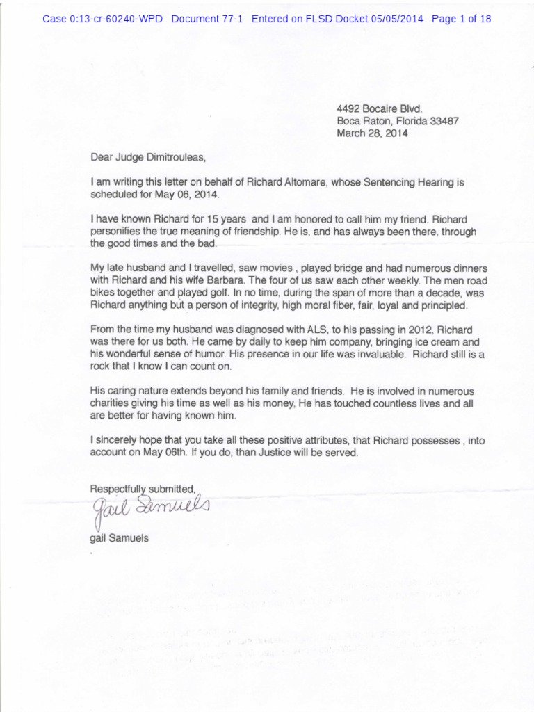 Actual Letters of Support for RA | Violence