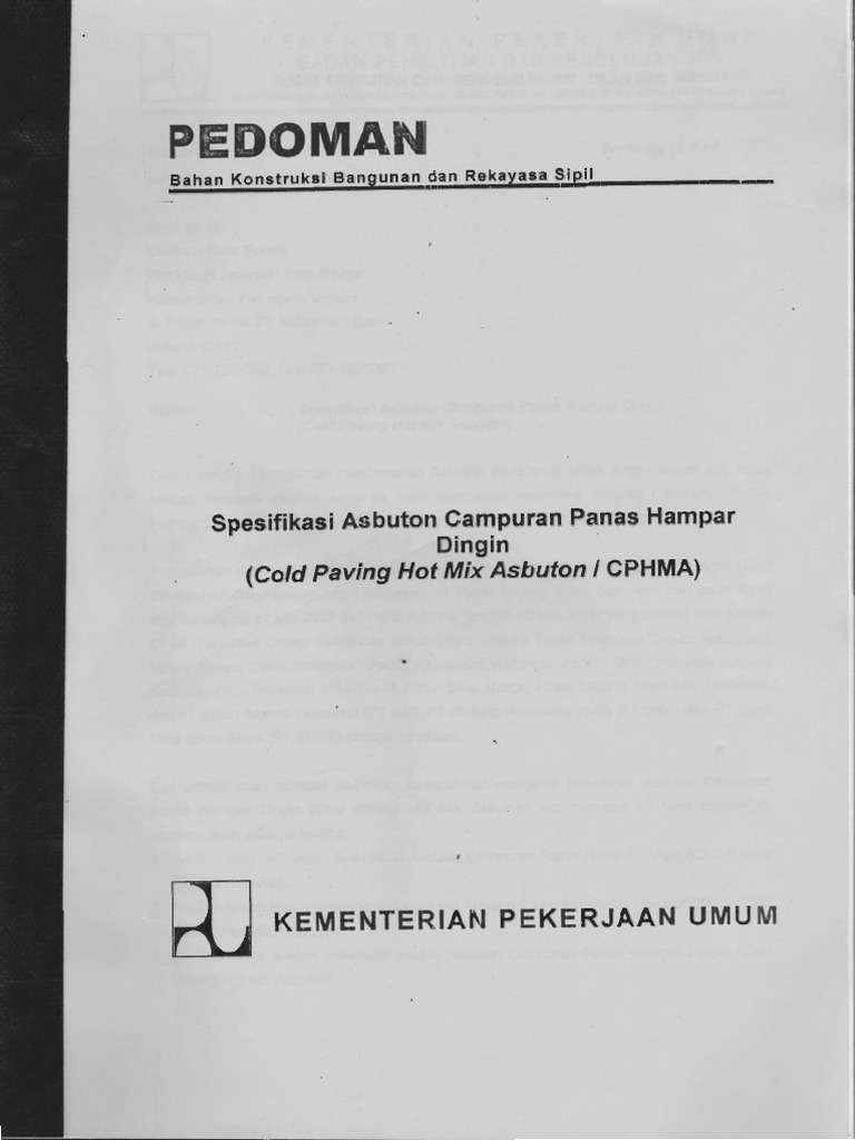 Spesifikasi Cphma | PDF | Teknologi & Rekayasa