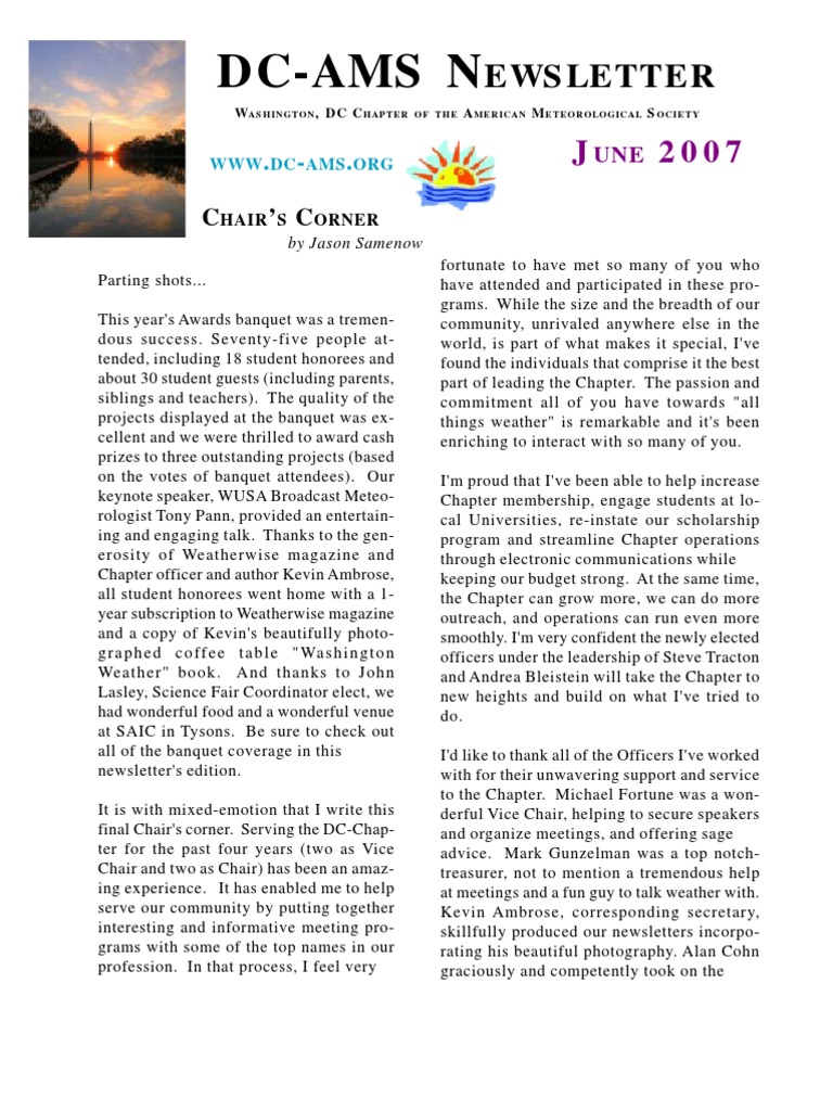 May Jun 07 Newsletter | Download Free PDF | Weather Forecasting ...