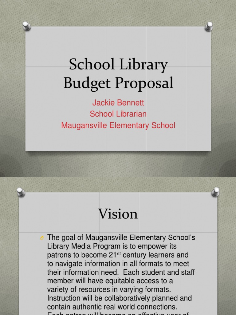 School Library Budget Proposal | PDF | School Library | I Pad