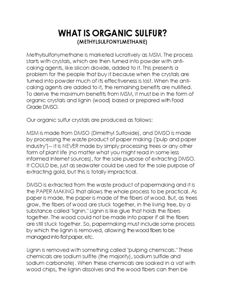 What Is Sulfur New? | Download Free PDF | Pulp (Paper) | Sulfur