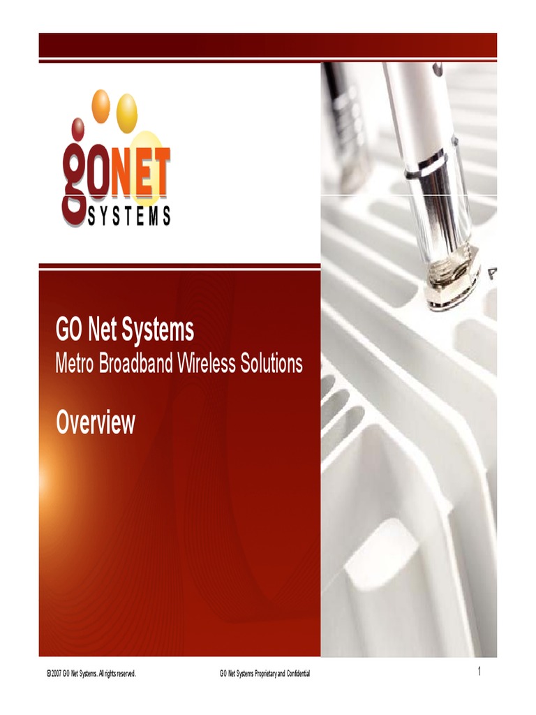 00S GoNet Overview | PDF | Wi Fi | Wireless Access Point