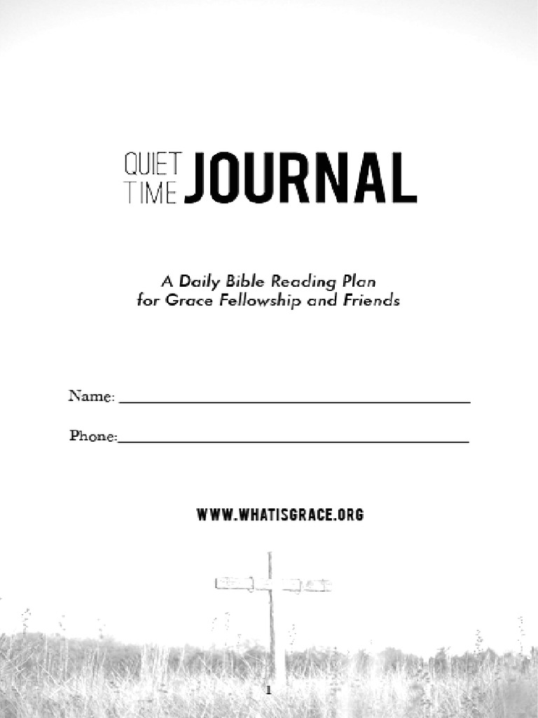 Quiet Time Journal | PDF | Prayer | Religious Literature