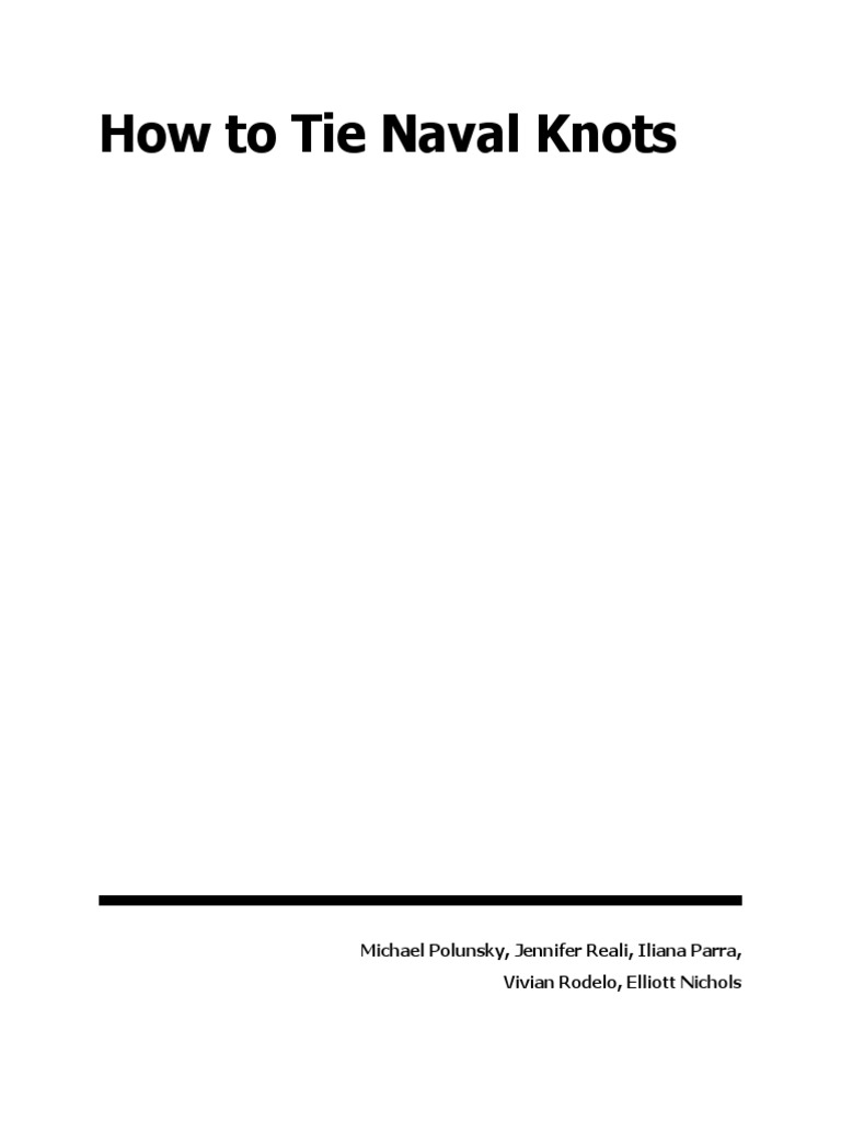 how to tie naval knots - final | Knot | Rope