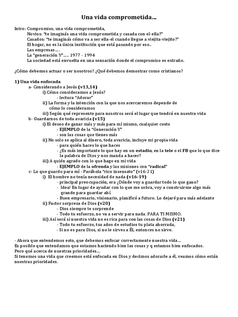 Una Vida Comprometida | PDF | Cristo (título) | Jesús