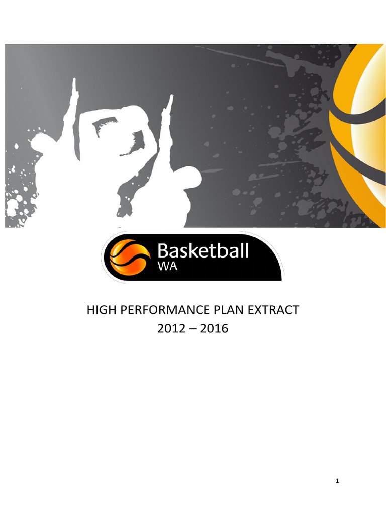 Basketball WA High Performance Plan-Extract | PDF | Sports | Multi ...