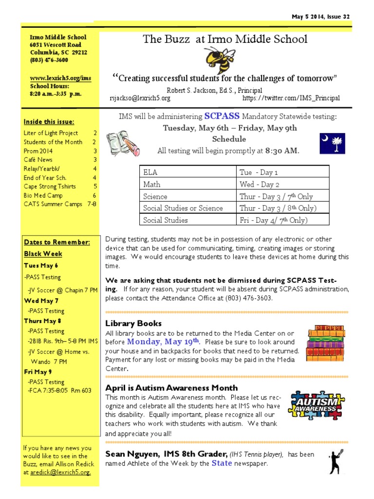 The Buzz at Irmo Middle School ": Creating Successful Students For The ...