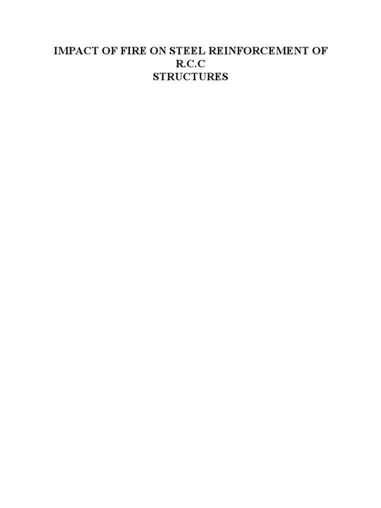 Impact of Fire On Steel Reinforcement of R.C.C Structures | PDF | Fires ...