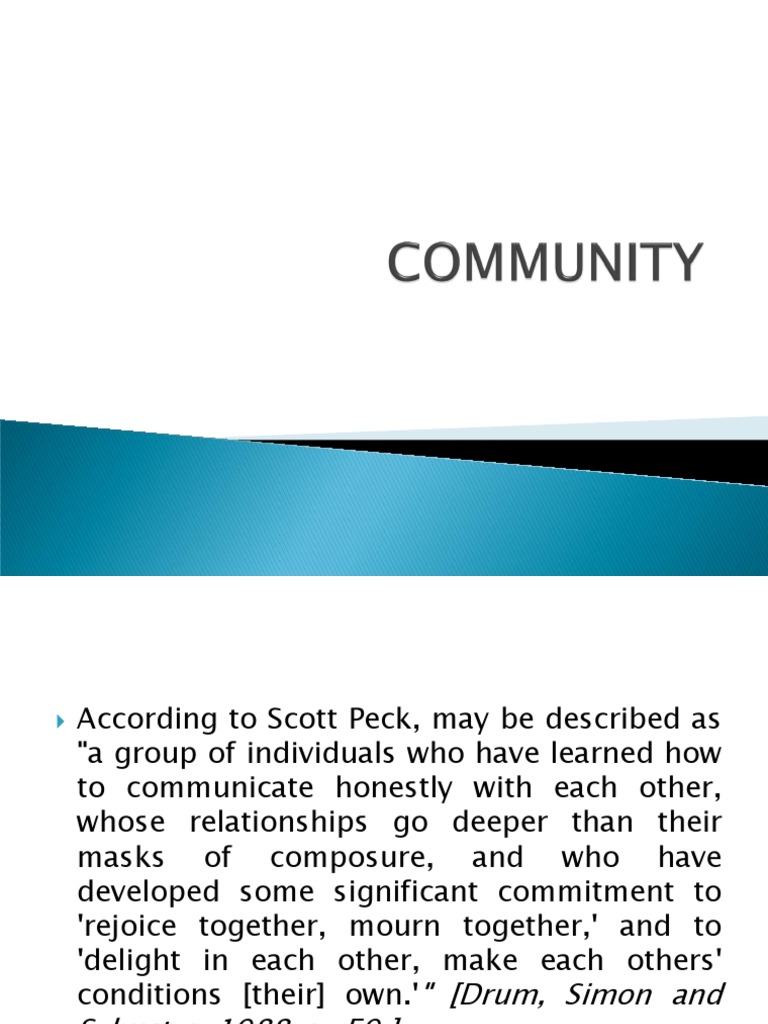 Introduction To Community | PDF | Community | Solidarity