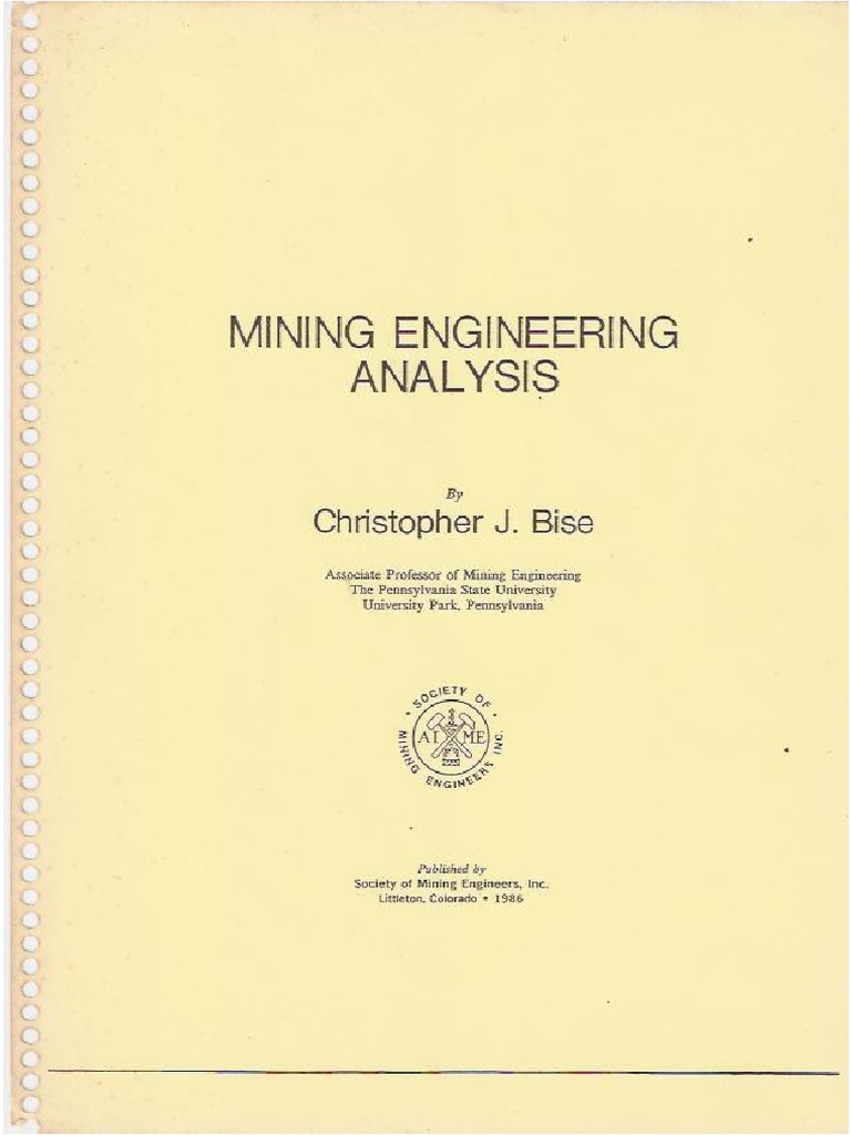 Mining Engineering Analysis - C - Bise | PDF