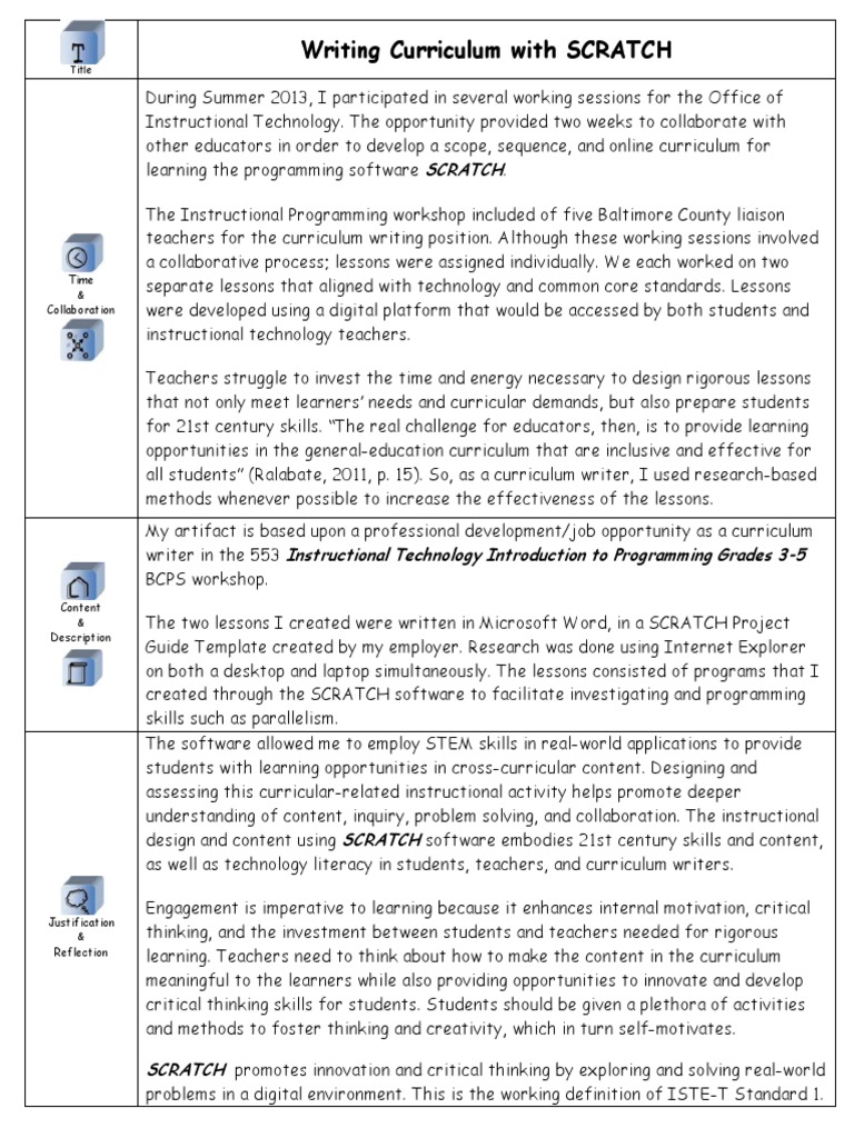SCRATCH Curriculum Writing | Download Free PDF | Curriculum ...
