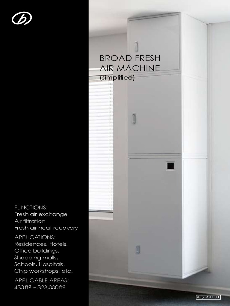 Broad Fresh Air Machine | PDF | Building Engineering | Energy And Resource
