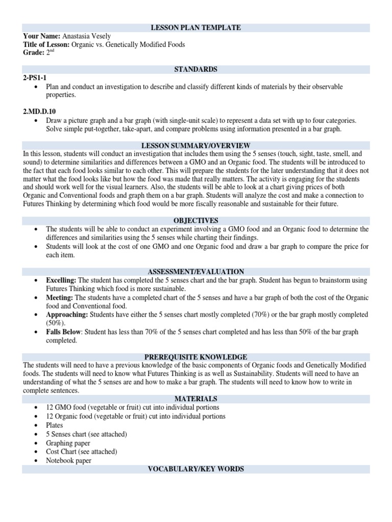 Lesson Plan | PDF | Organic Farming | Sustainability