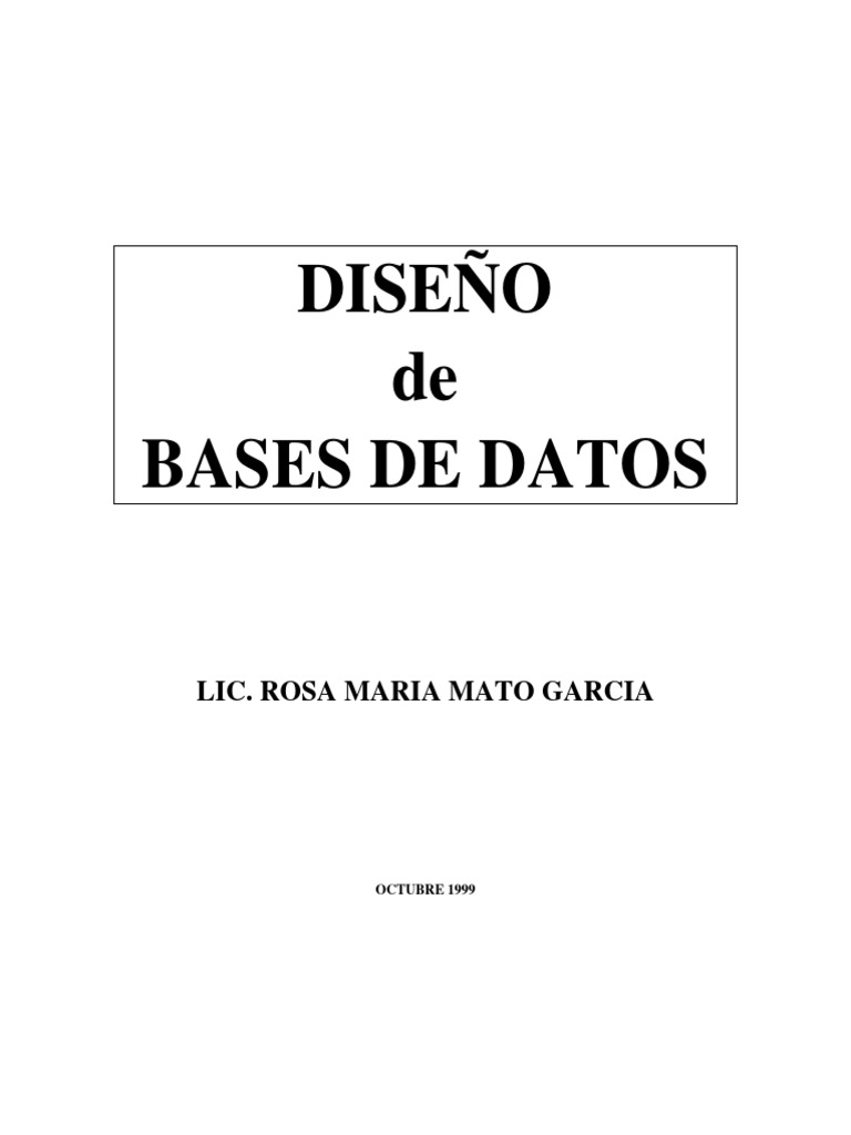 Rosa Maria Diseno de Bases de Datos | PDF | Objeto (informática ...