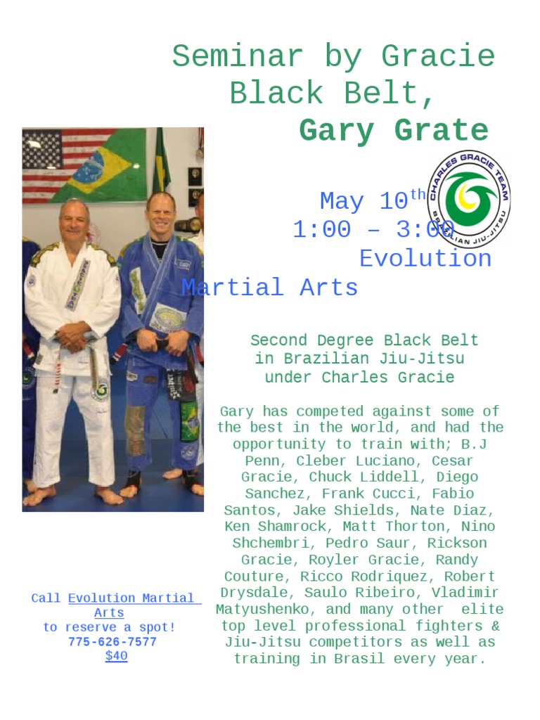 Gracie Seminar with Gary Grate | PDF | Sports & Recreation | Home & Garden