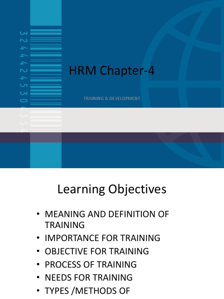 Ch-4 HRM Training and Development | PDF | Employment | Human Resource ...
