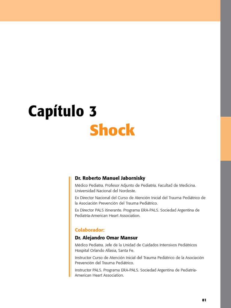 Cap3 Shock | Descargar gratis PDF | Choque (circulatorio) | Septicemia