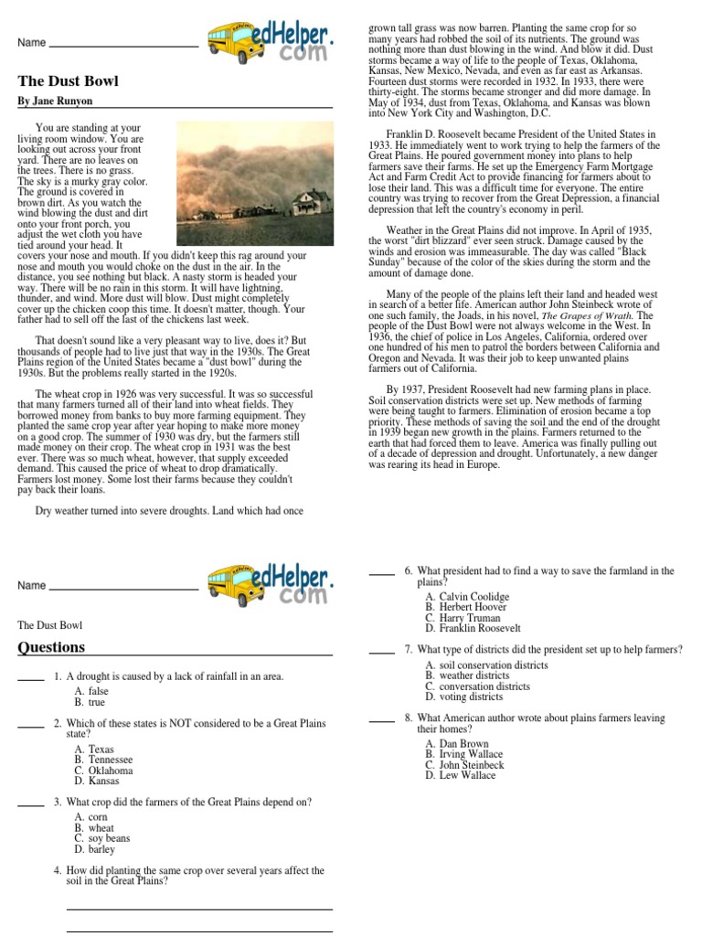 The Dust Bowl | PDF | Dust Bowl | Land Management