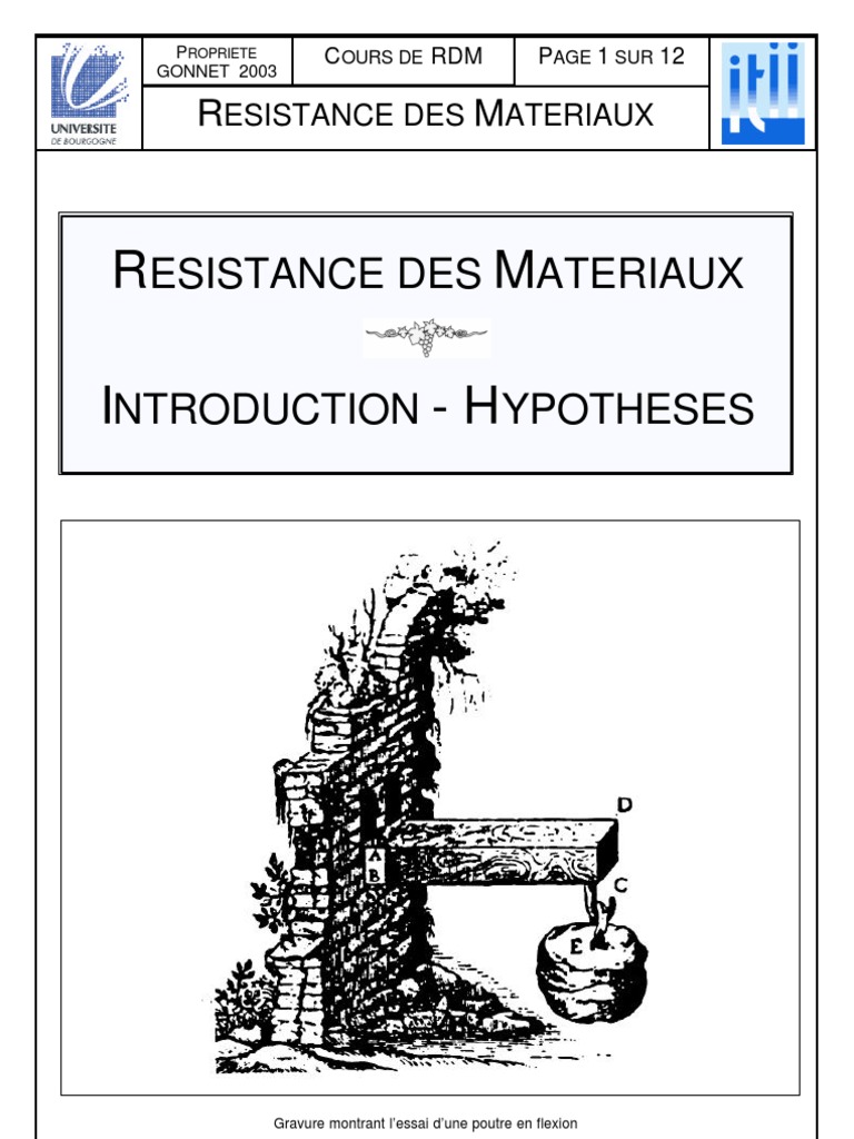 Cours de Resistance Des Materiaux | PDF | Résistance des matériaux ...