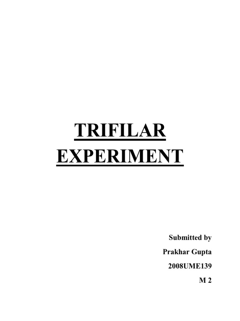 Trifilar | PDF | Rotation Around A Fixed Axis | Inertia