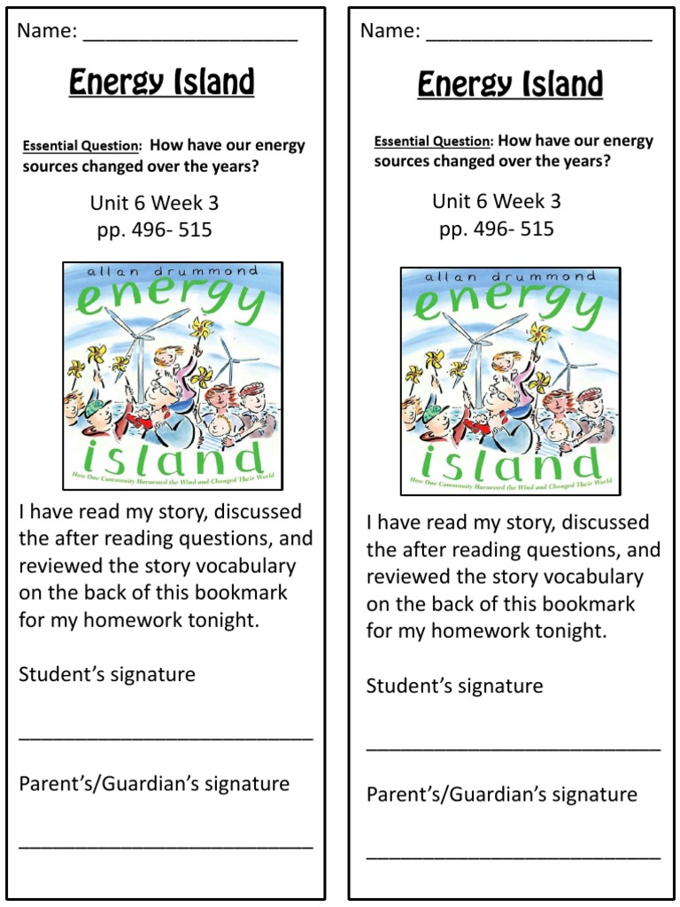 6 3 Bookmark Energy Island | PDF | Career & Growth | Wellness