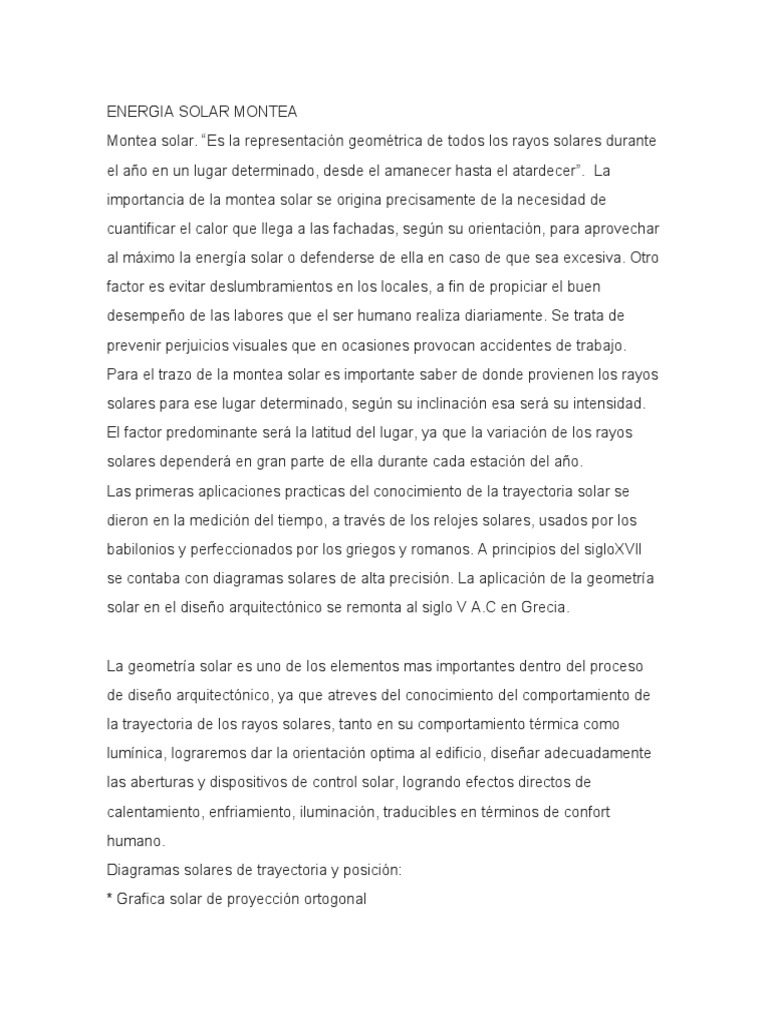 Energia Solar Montea | PDF | Física Aplicada e Interdisciplinaria ...
